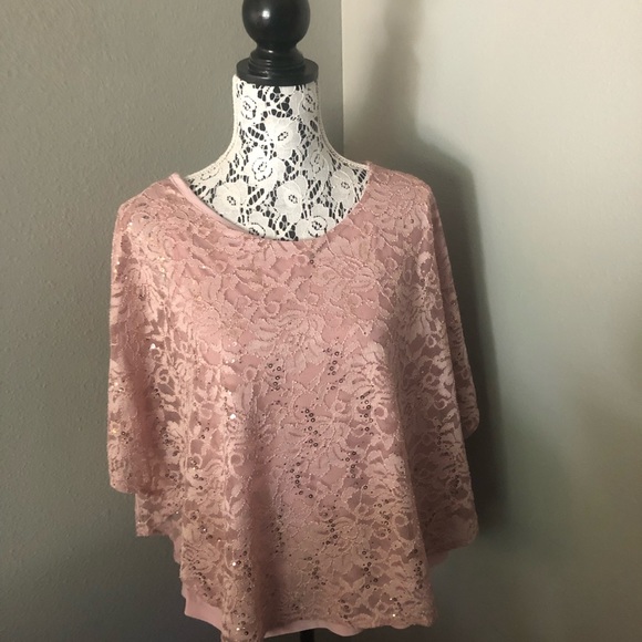 Perseption | Sweaters | Perception Concept Pink Floral Lace Top | Poshmark